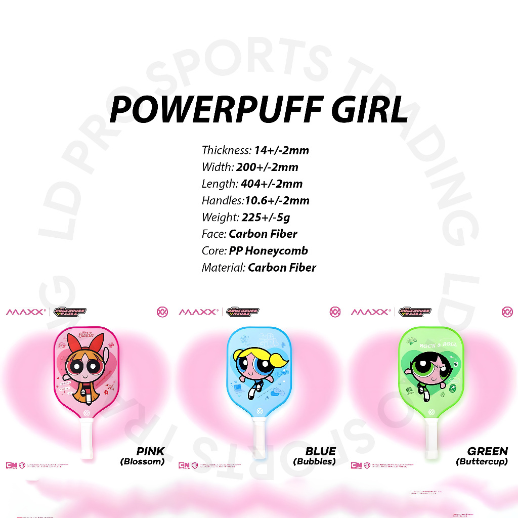 MAXX Pickleball Paddle - The Powerpuff Girls - (Carbon Fiber & Pp ...