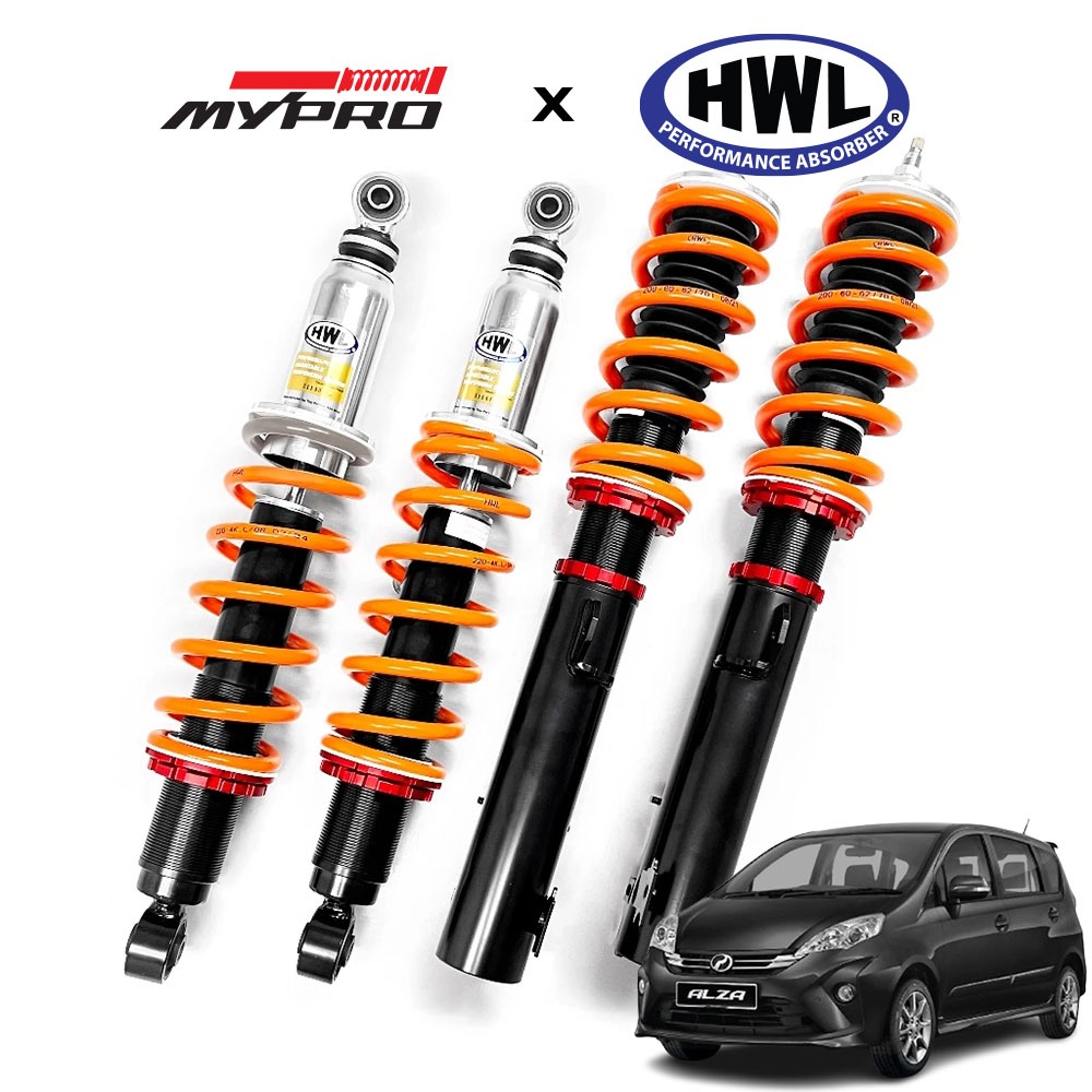 HWL PERODUA ALZA 09" High-Low Body shift , Soft Hard Adjustable 100 ...