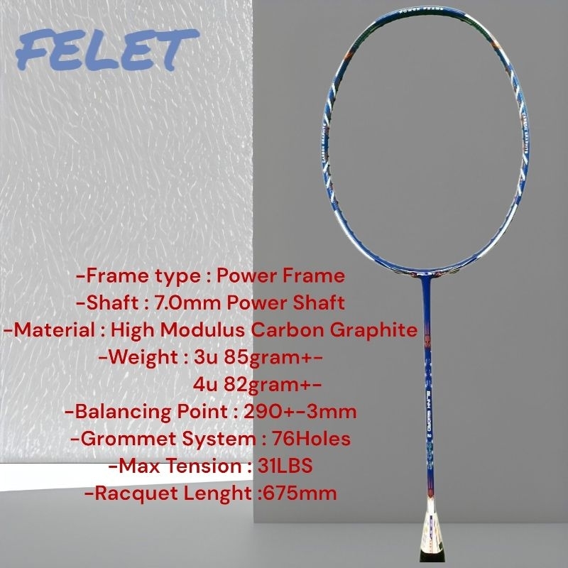Felet Blink Sword 2 Stringing Ultramax Turbo Nano 7 String Badminton ...