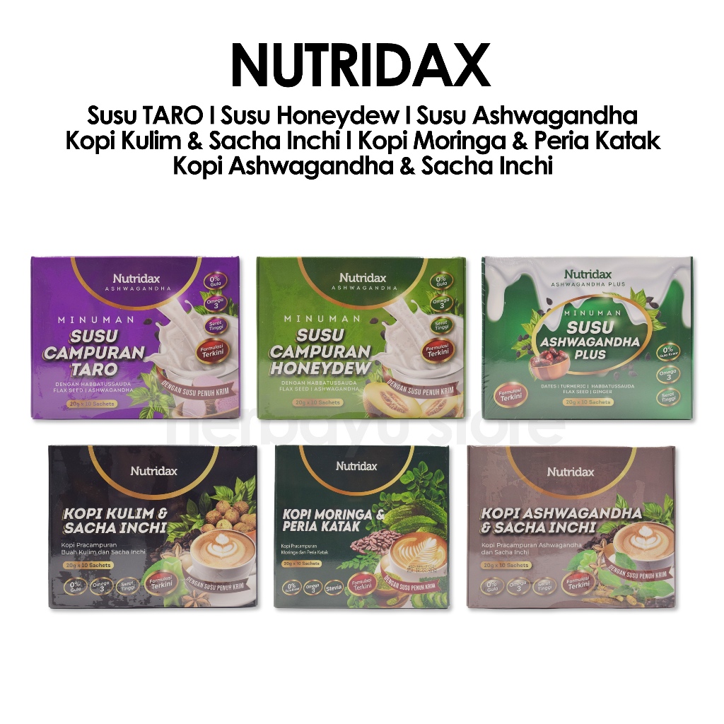 NUTRIDAX ASHWAGANDHA / NUTRIDAX KOPI KESIHATAN / SUSU NUTRIDAX | Shopee ...