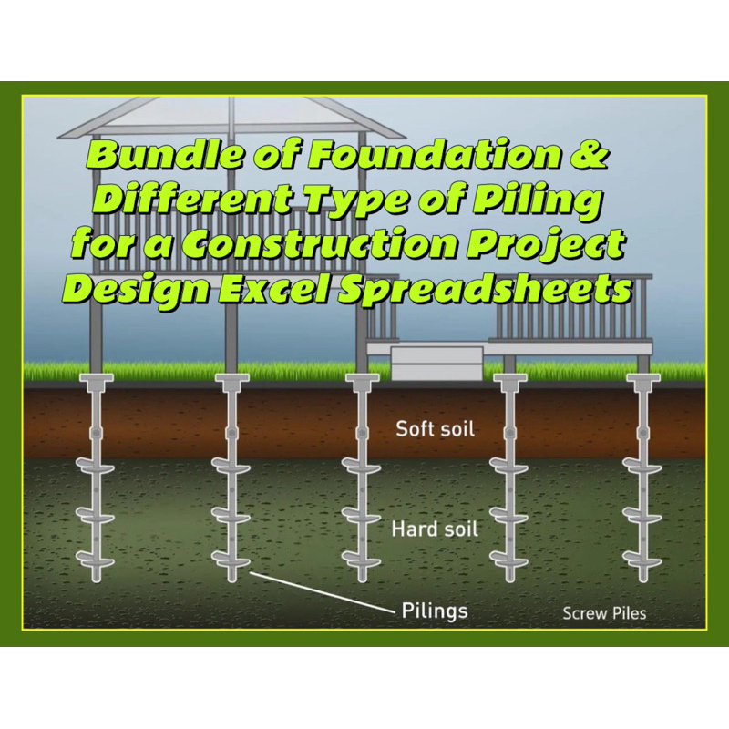 Bundle of Foundation & Different Type of Piling for a Construction ...