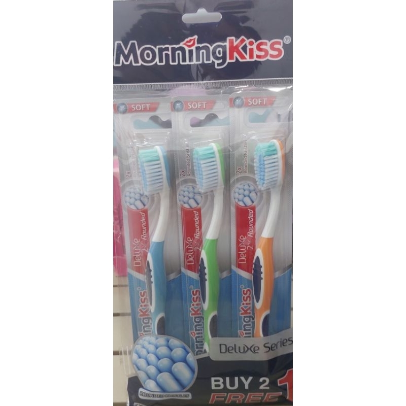 Value Pack Morning Kiss Toothbrush Deluxe Series with rounded bristles ...