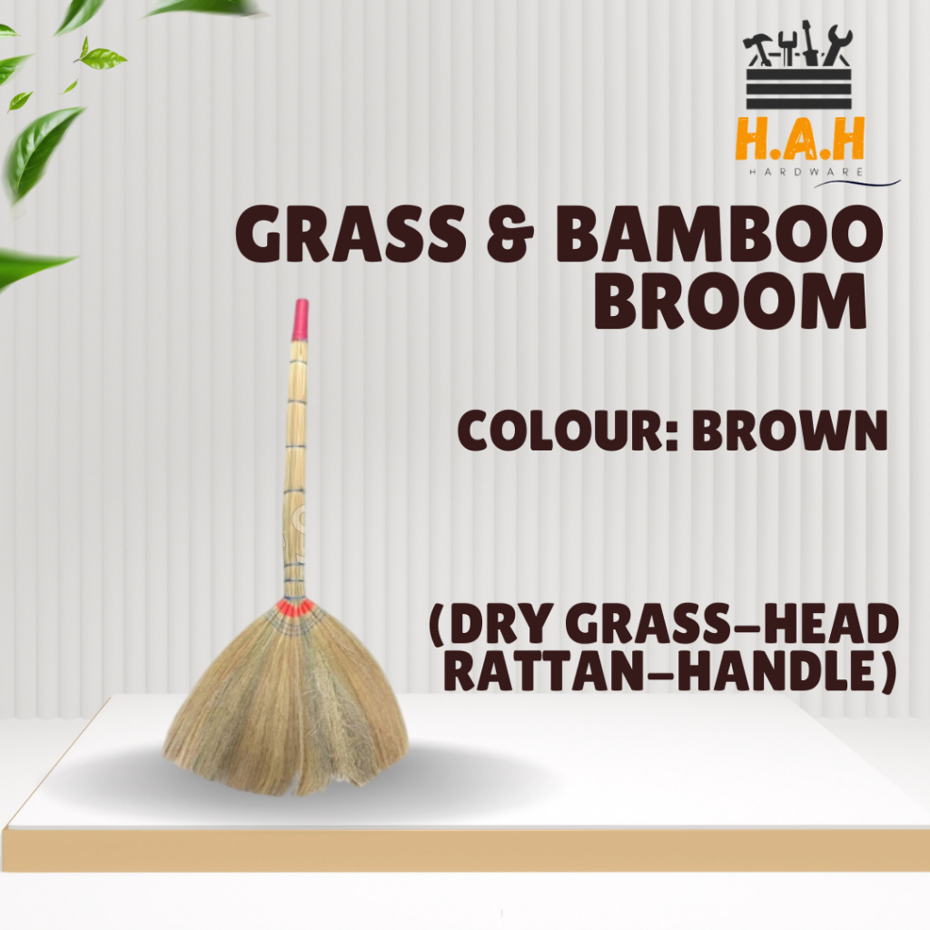 GRASS & BAMBOO BROOM PADDY SWEEP BROOM GRASS BROOM PENYAPU JERAMI ...