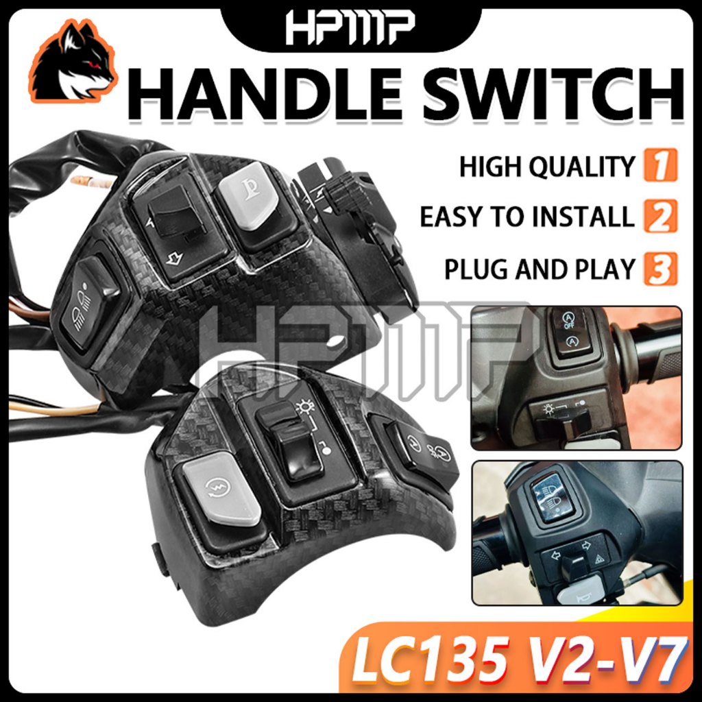 LC135 V1 - V7 Switch Set Double Signal Handle Switch Suis Kiri Kanan On ...