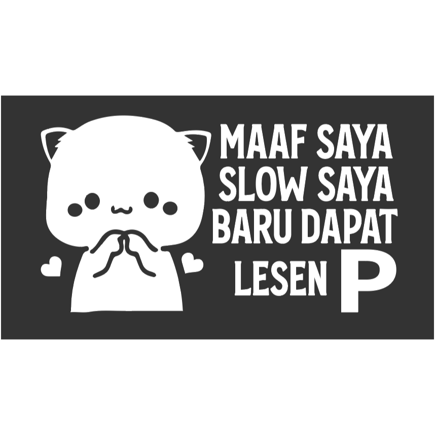 STICKER EMOJI, MAAF SAYA SLOW ,STICKER TAMPAL LUAR, STICKER CERMIN ...