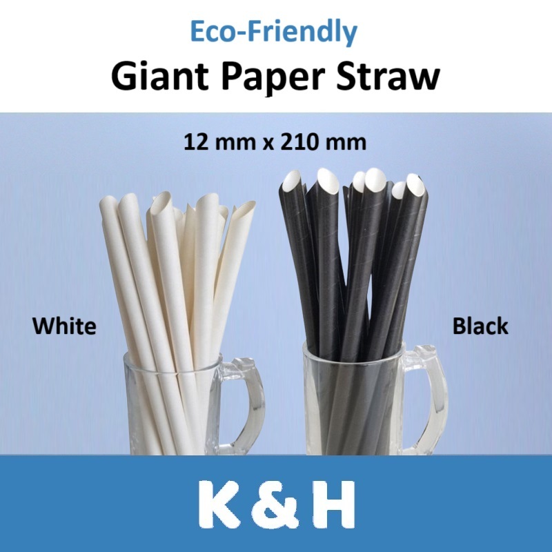 Jerami Kertas Besar / Giant Paper Straw / Bubble Tea Paper Straw ...