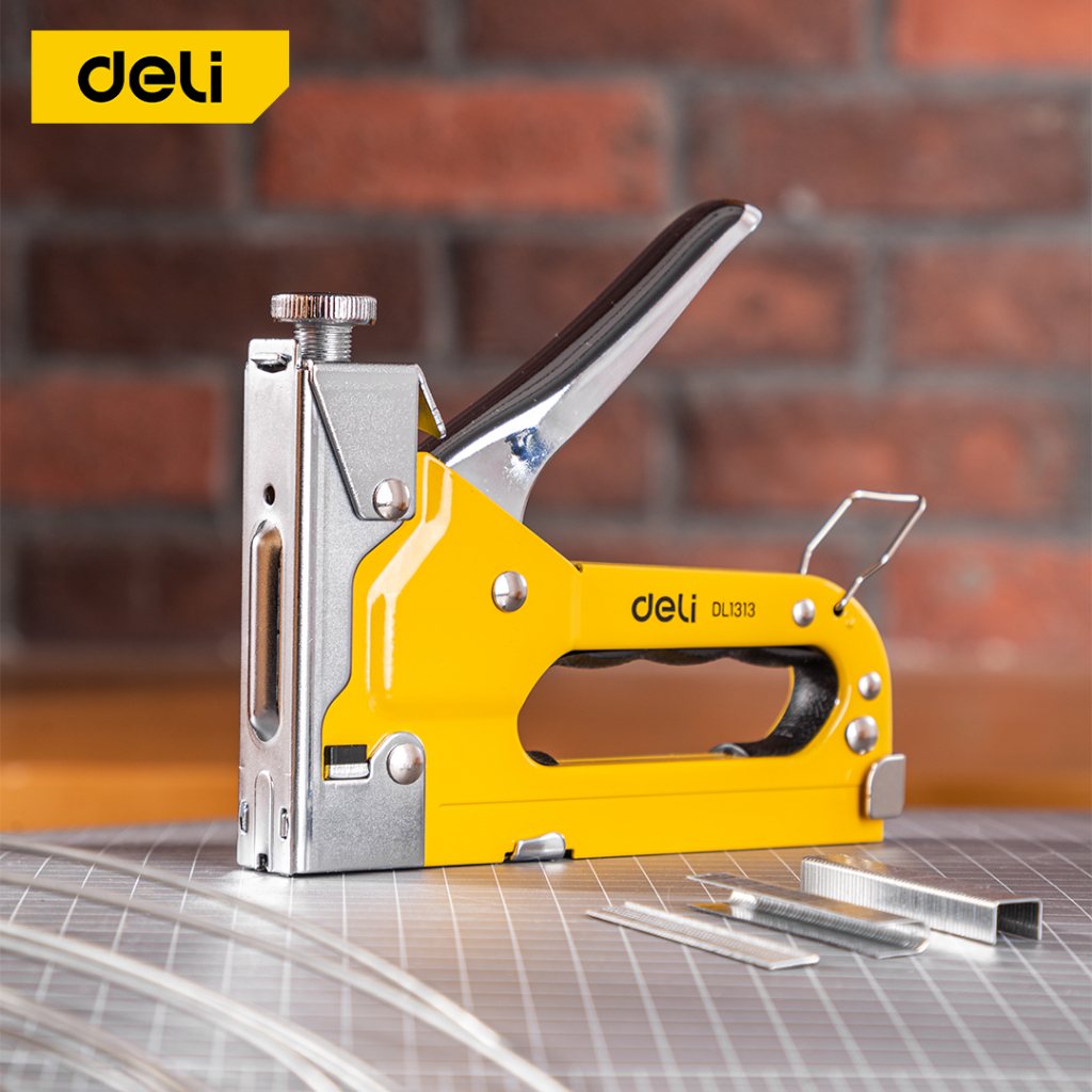 DELI 3 in 1 Staple Gun (D Shape / U Shape / T Shape) DL238104 / DL1313 ...