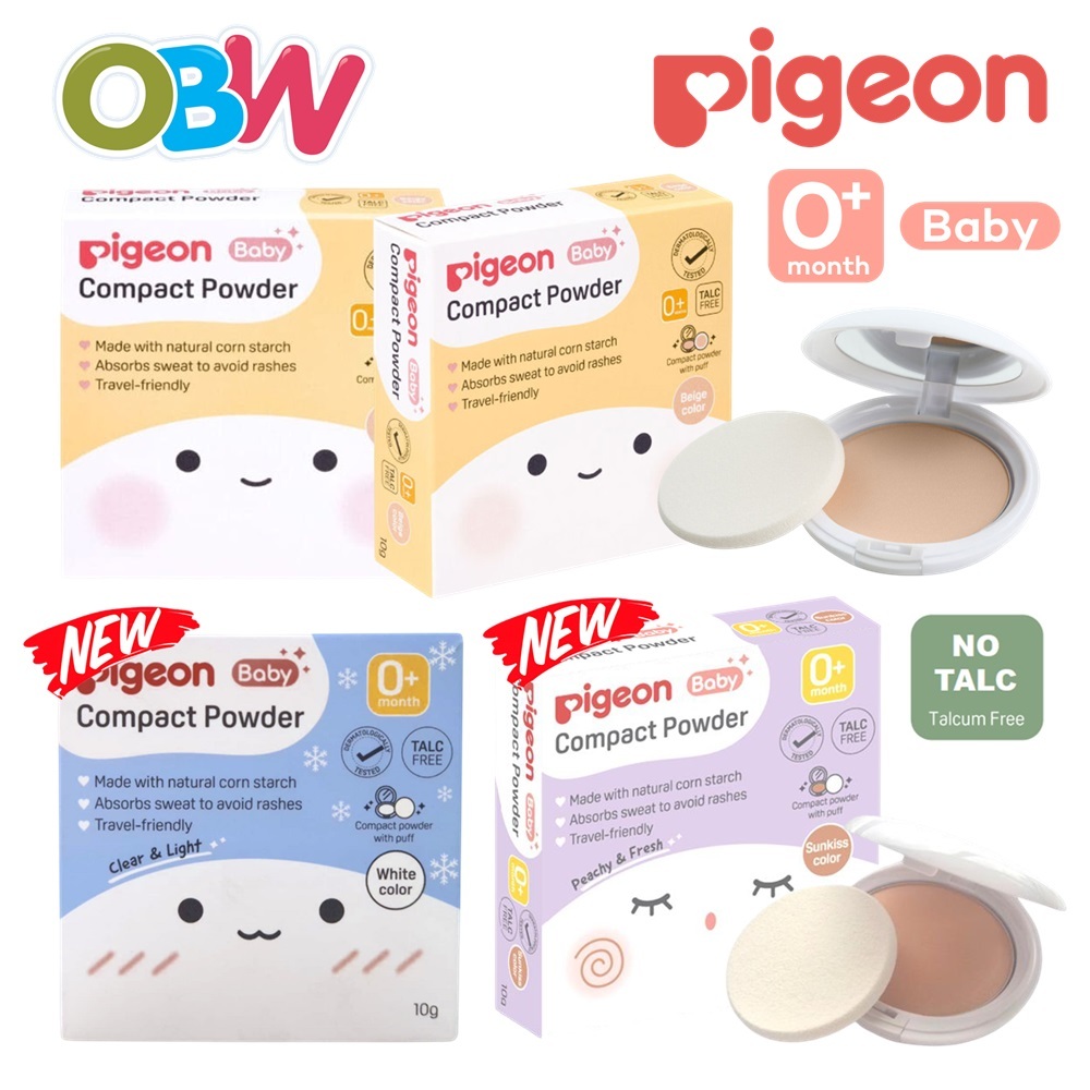 Pigeon Baby Compact Powder with puff - TALC FREE | Shopee Malaysia