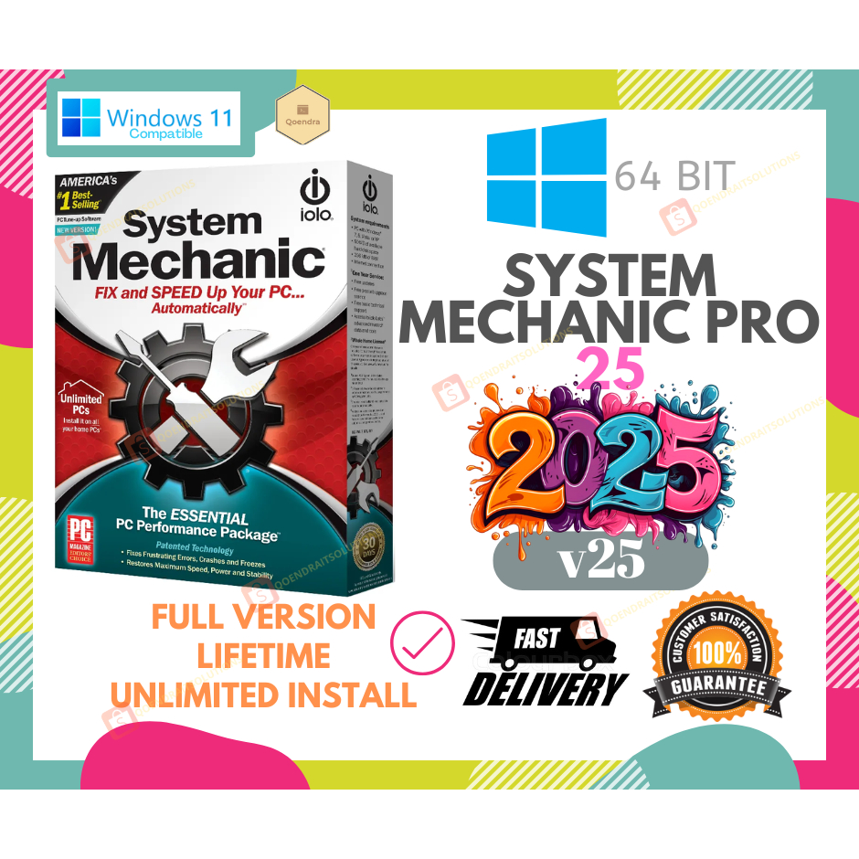 System Mechanic Pro 25 🔥 𝟐𝟎𝟐𝟓 | [+Video Guide] | Full Ver | Shopee Malaysia