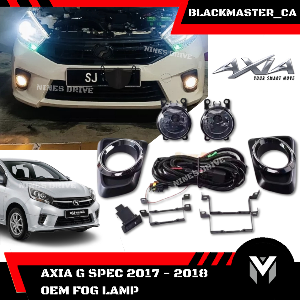 PERODUA AXIA 2017 - 2018 OEM FOG LAMP - G SPEC SPORT LIGHT FOG LIGHT ...