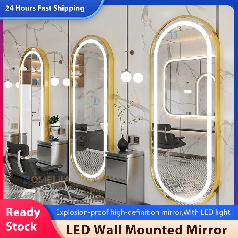 【Ready Stock】Barber Shop Led Mirror With Light Wall Salon Hair Make Up ...