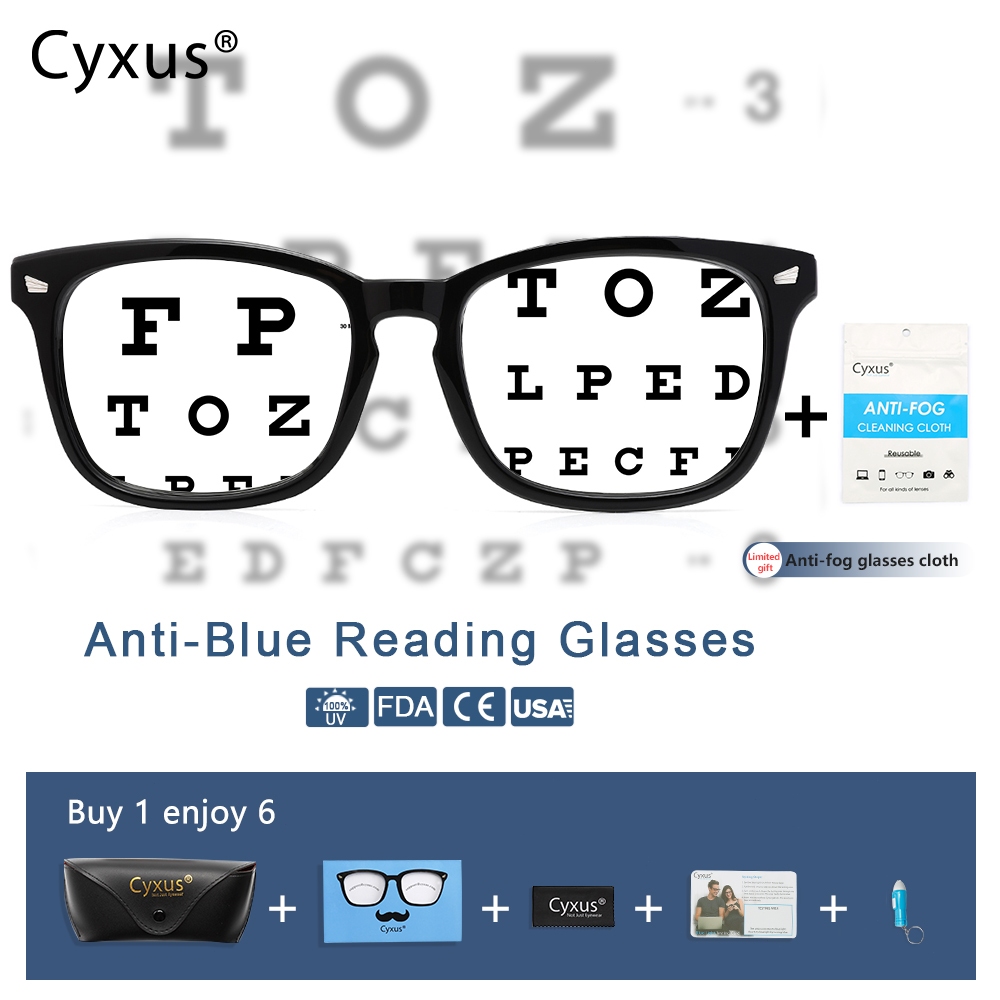 Cyxus Anti-blue light Reading Glasses Cermin Mata Membaca Pembesaran ...