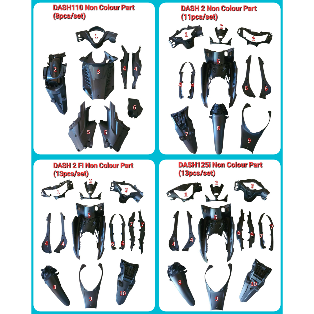 INNER SET DASH V1 V2 V3 V4 110 V1 V2 DASH 110 FI V3 DASH 125 V4 HLD ...