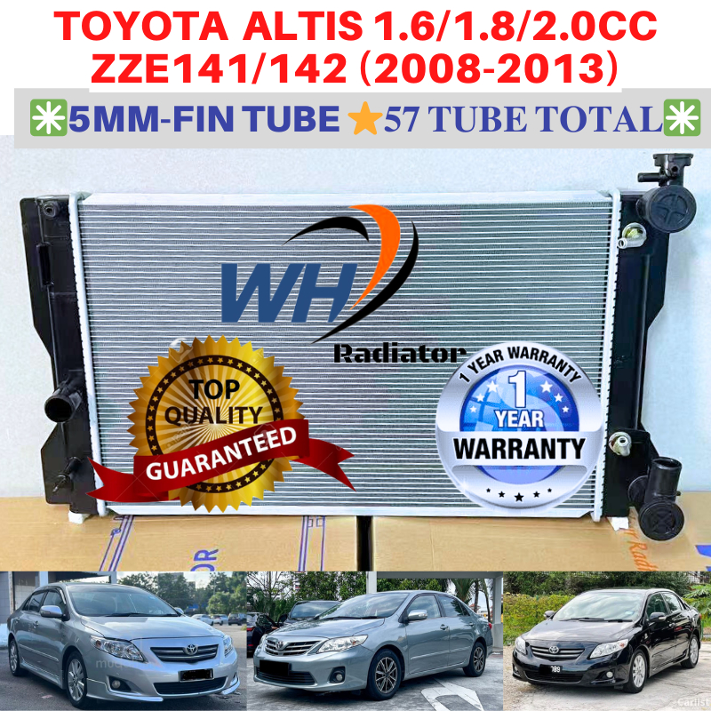 TOYOTA ALTIS 1.6/1.8/2.0 ZZE141/142 TOP QUALITY W5MM-FIN TUBE 57TUBE ...