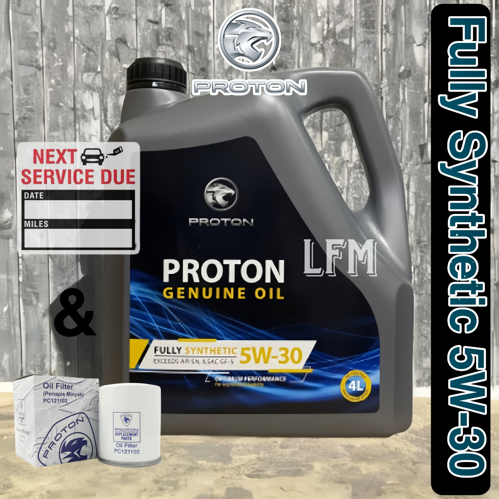 Proton 5W30 (4 Liter) Fully Synthetic API SN ILSAC GF-5 Engine Oil ...