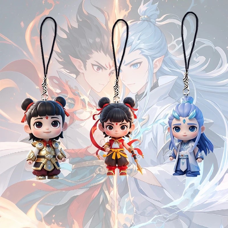 Nezha 2 Mobile Chain Q Version Nezha Ao Bing CP Lotus Bunny Backpack ...