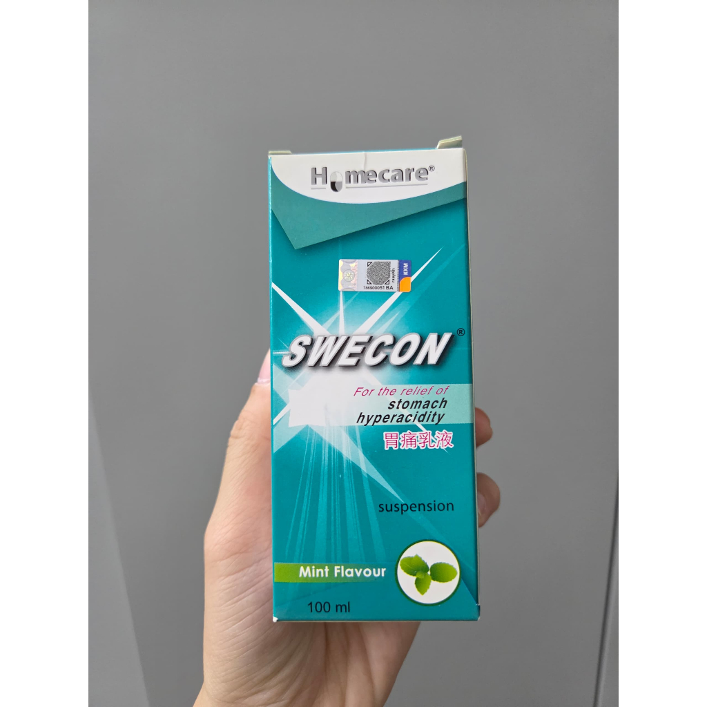(EXP:11/2025) Swecon Stomach Hyperacidity Mint Suspension 100ml ...