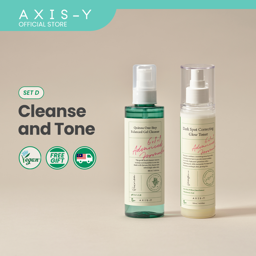 [AXIS-Y OFFICIAL] Cleanse and Tone - Set D (Quinoa Gel Cleanser 180ml ...
