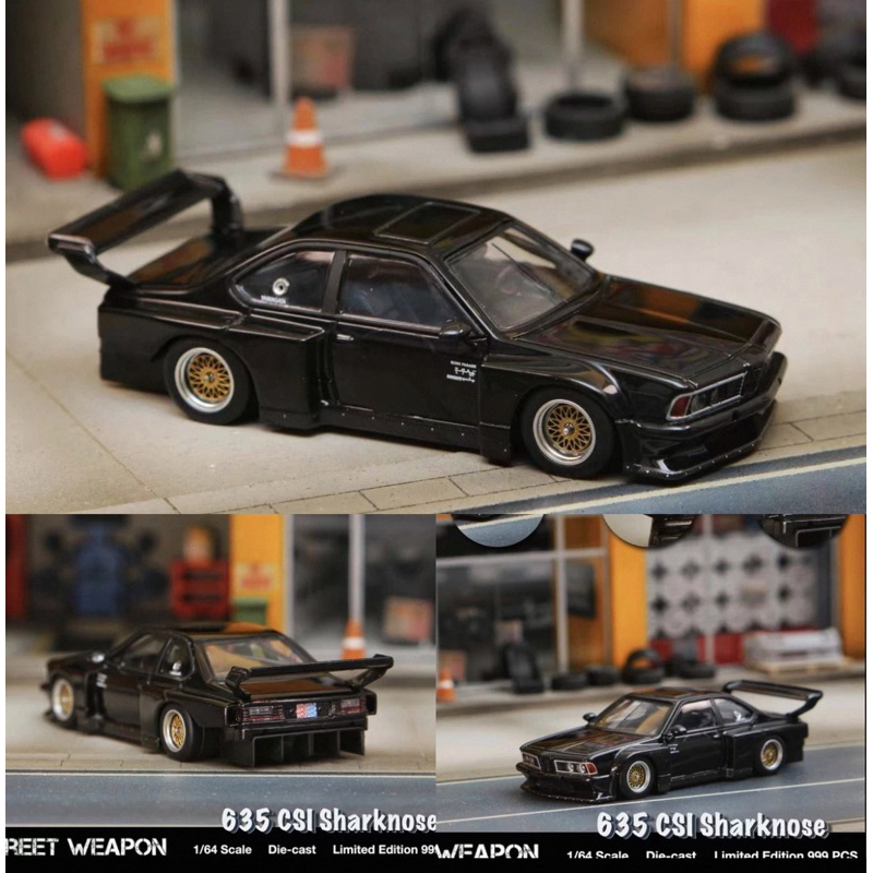 Street Warrior BMW 635 CSI wide body black (1/64 Diecast) | Shopee Malaysia