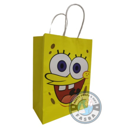 Spongebob birthday party goodies party paper gift bag 12pcs | Shopee ...