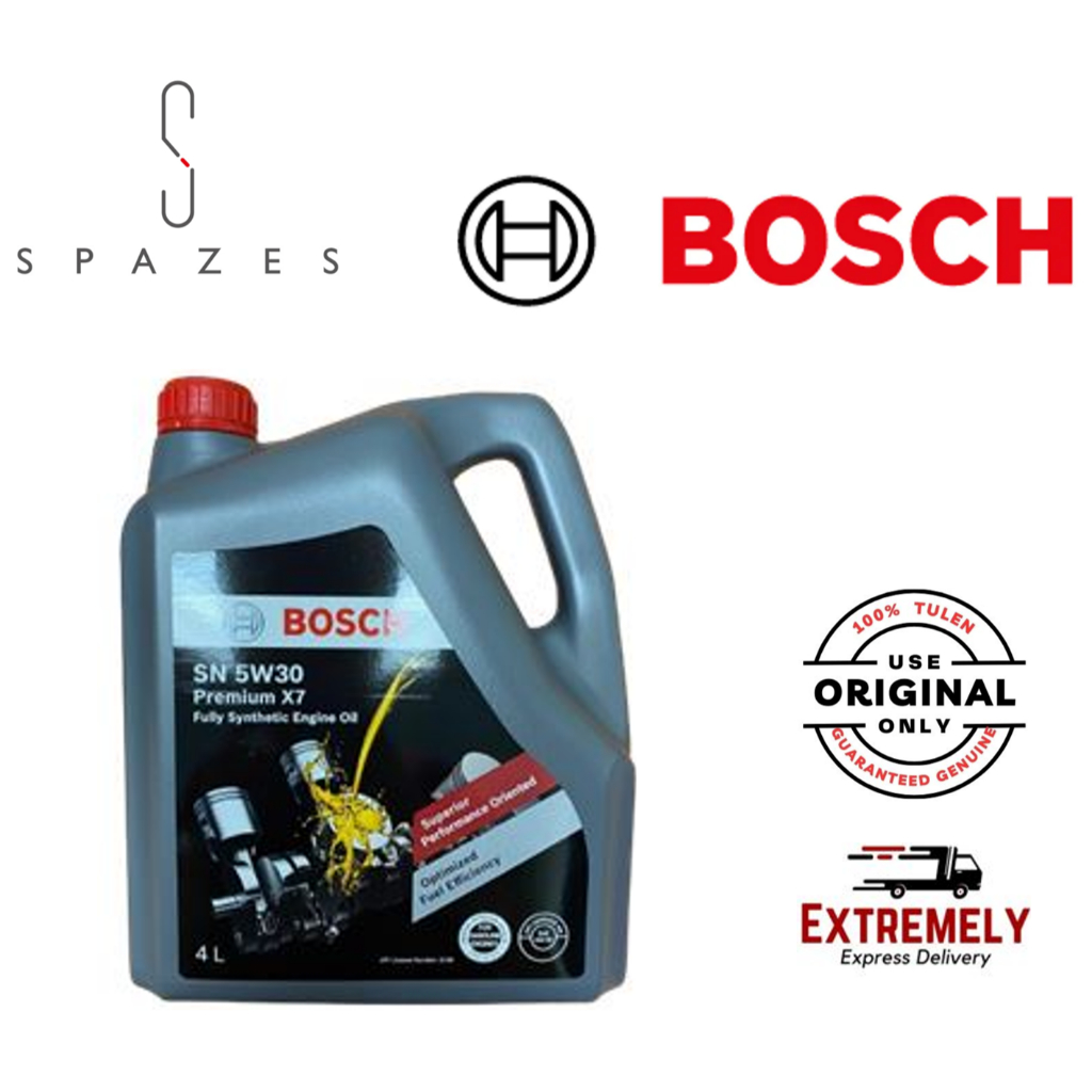 Bosch 5W30 X7 Fully Synthetic Engine Oil Bosch Engine Oil 4L Minyak ...