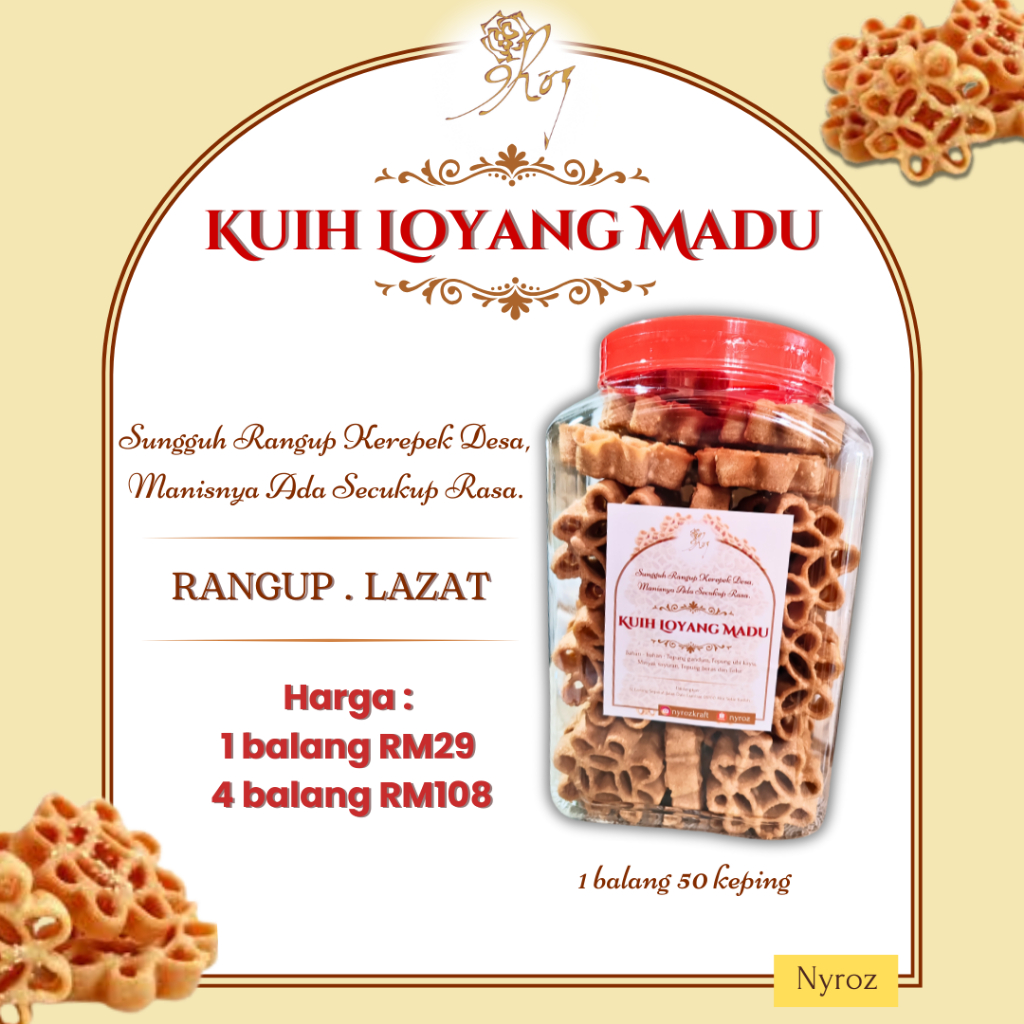 Kuih Loyang Madu Asli / Kuih Ros / Resepi Turun Temurun / Kuih Rose ...