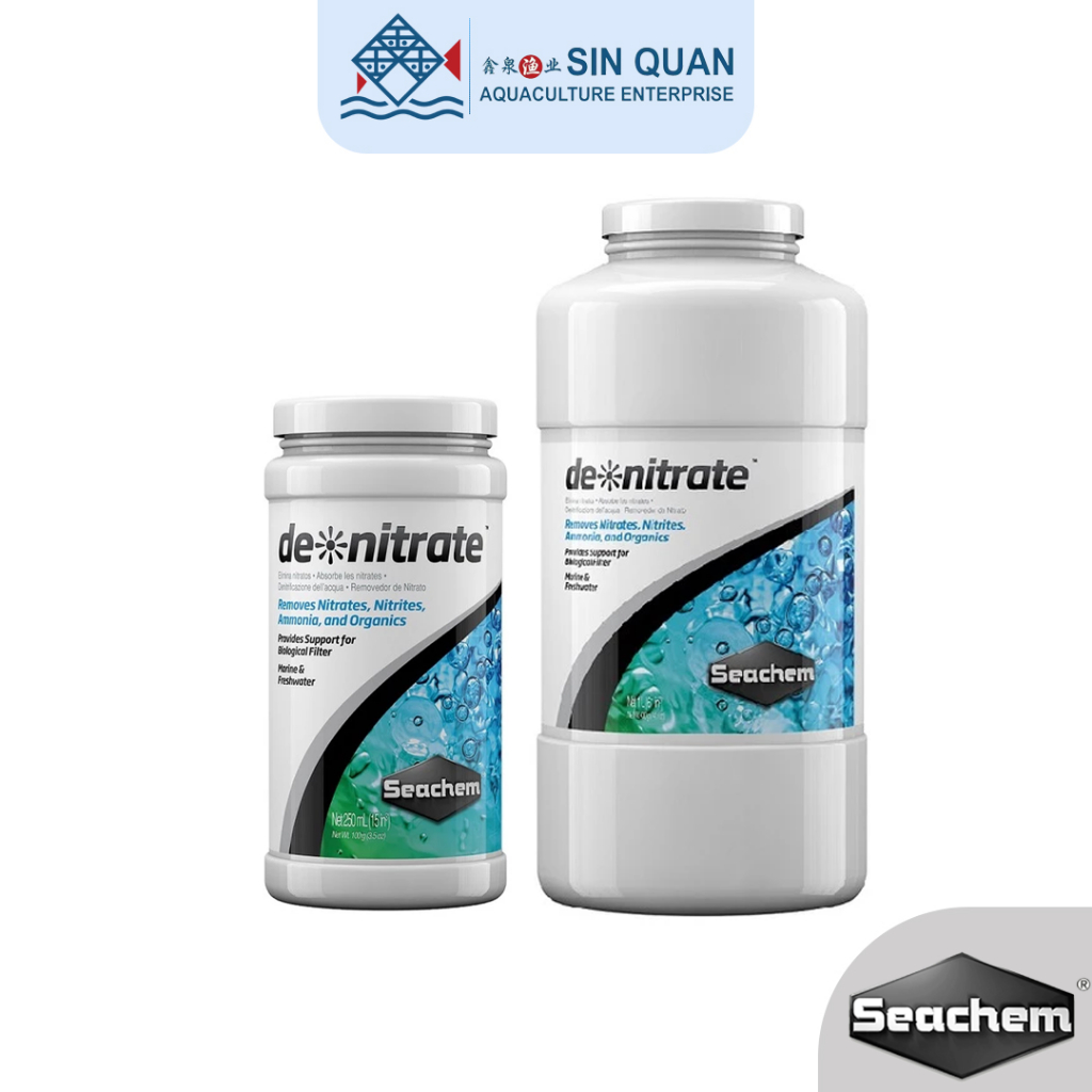 SEACHEM DE*NITRATE 250ML / 1 LITER Remove NItrates , Nitrites ,Ammonia ...