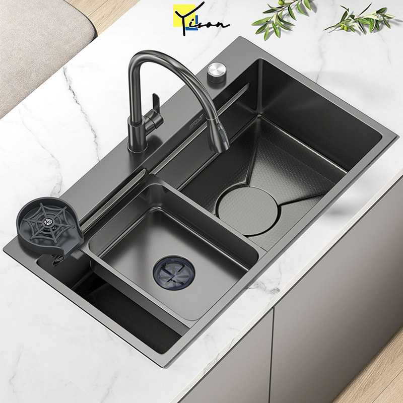 Stainless Steel Nano Honeycomb Embossed Sink Large Single Trough ...
