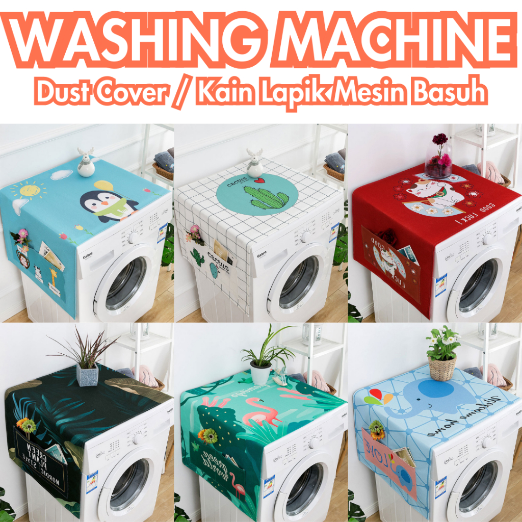 Mesin Basuh Cover Dust Cloth Kain Tutup Alas Lapik Poket Dryer Sarung ...