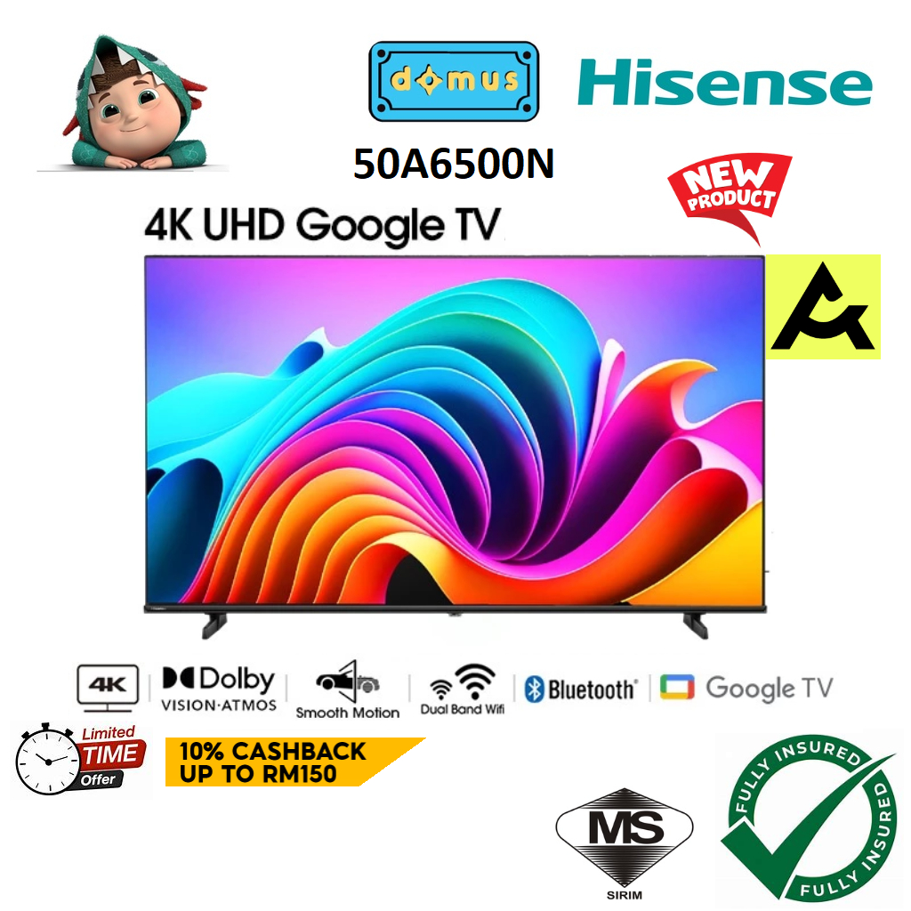 2025 Hisense 50 Inch 4K Smart TV UHD Google TV Latest Version Of ...