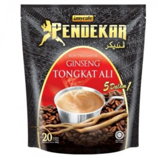 MYCAFE Kopi Pendekar Kopi Pracampuran Ginseng Tongkat Ali 5 dalam 1 20s ...
