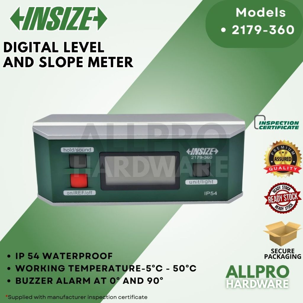 INSIZE DIGITAL LEVEL AND SLOPE METER 2179-360 | Shopee Malaysia
