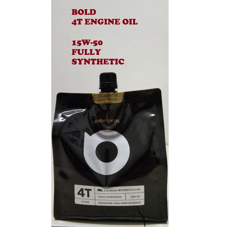 BOLD 4T ENGINE OIL FULLY SYNTHETIC 15W50 (1 LITRE) | Shopee Malaysia