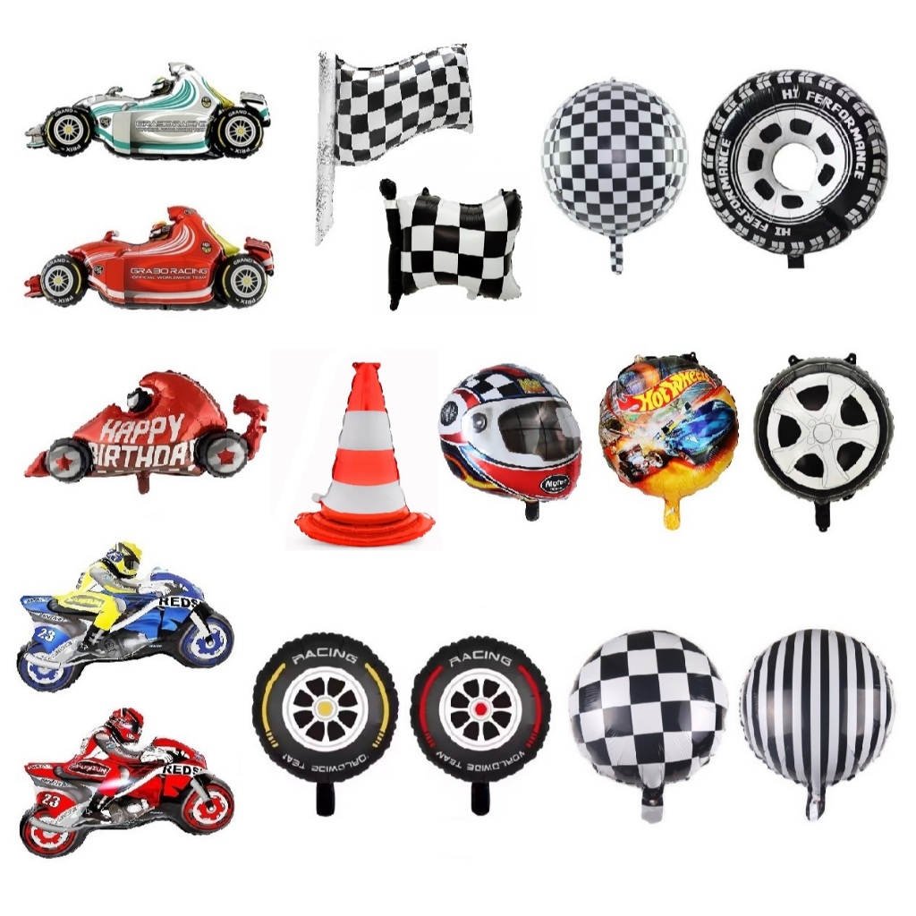 [Ready Stock] Racing Themed Foil Balloon Car Motorcycle Vehicle Tyre ...
