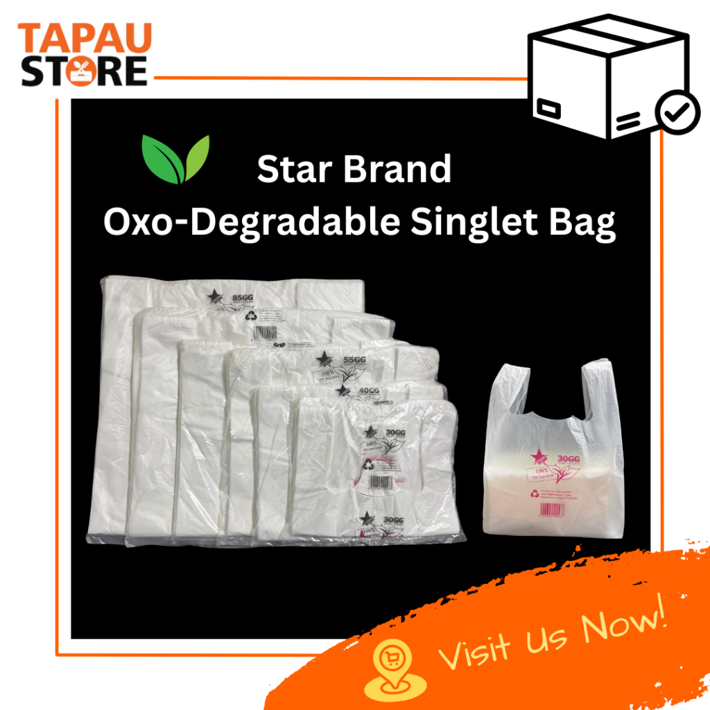 Star Brand Oxo-Degradable Singlet Bag / Biodegradable Plastic Bag / T ...