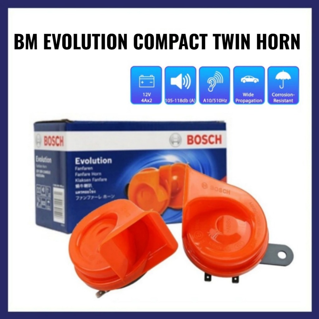 ORIGINAL GENIUNE BOSCH EVOLUTION FANFARE COMPACT BM TWIN HORN HON ONE ...