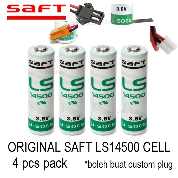 Original SAFT LS14500 3.6V PLC CNC 14500 Lithium Thionyl Chloride Battery 2600mAH Li-SOCl2 Not ...