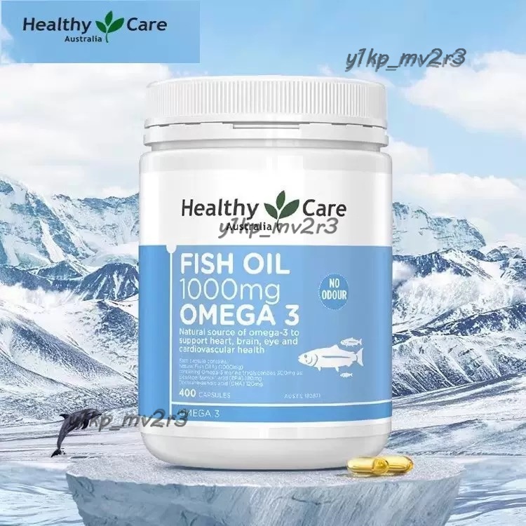 [exp:2027]Healthy Care Fish Oil 1000mg Omega 3 ( 400 Capsules ) 深海鱼油 ...
