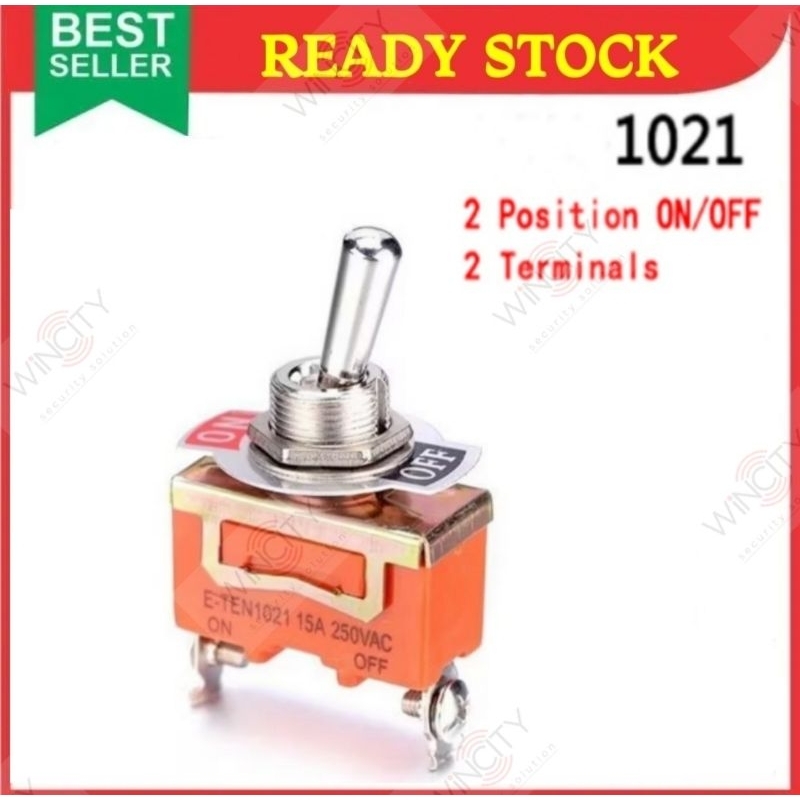 WSS E-TEN 1021 ON/OFF 2 Pin 15A 250VAC Toggle Switch - ES-1021 | Shopee ...