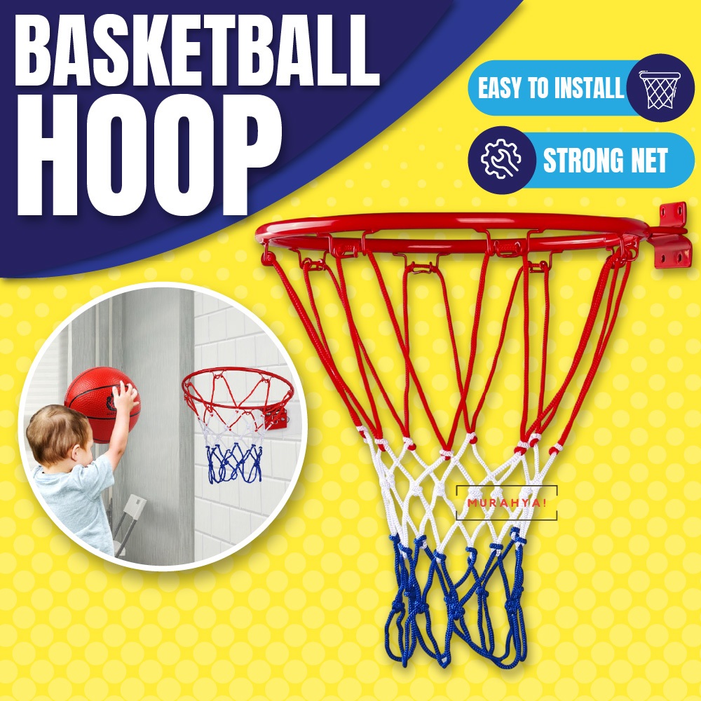 Basketball Hoop Wall Mounted 32 Inch Basketball Hoop Children Indoor ...