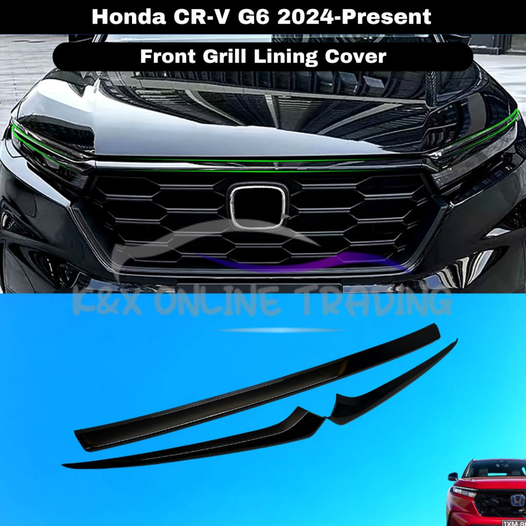 Honda CR-V CRV G6 2024-Present Glossy Black Front Grill Lining Garnish ...