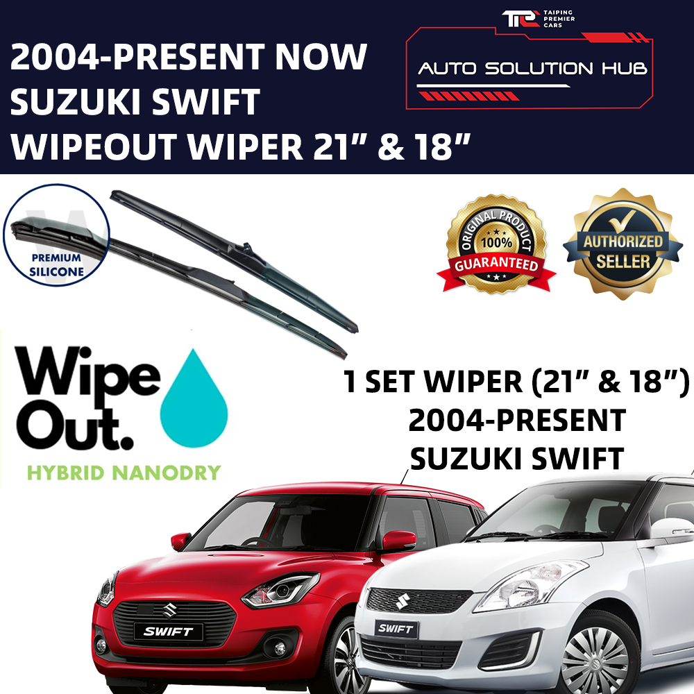 Suzuki Swift 2000 - Present Now WipeOut Hybrid Nanodry Silicone Wiper ...