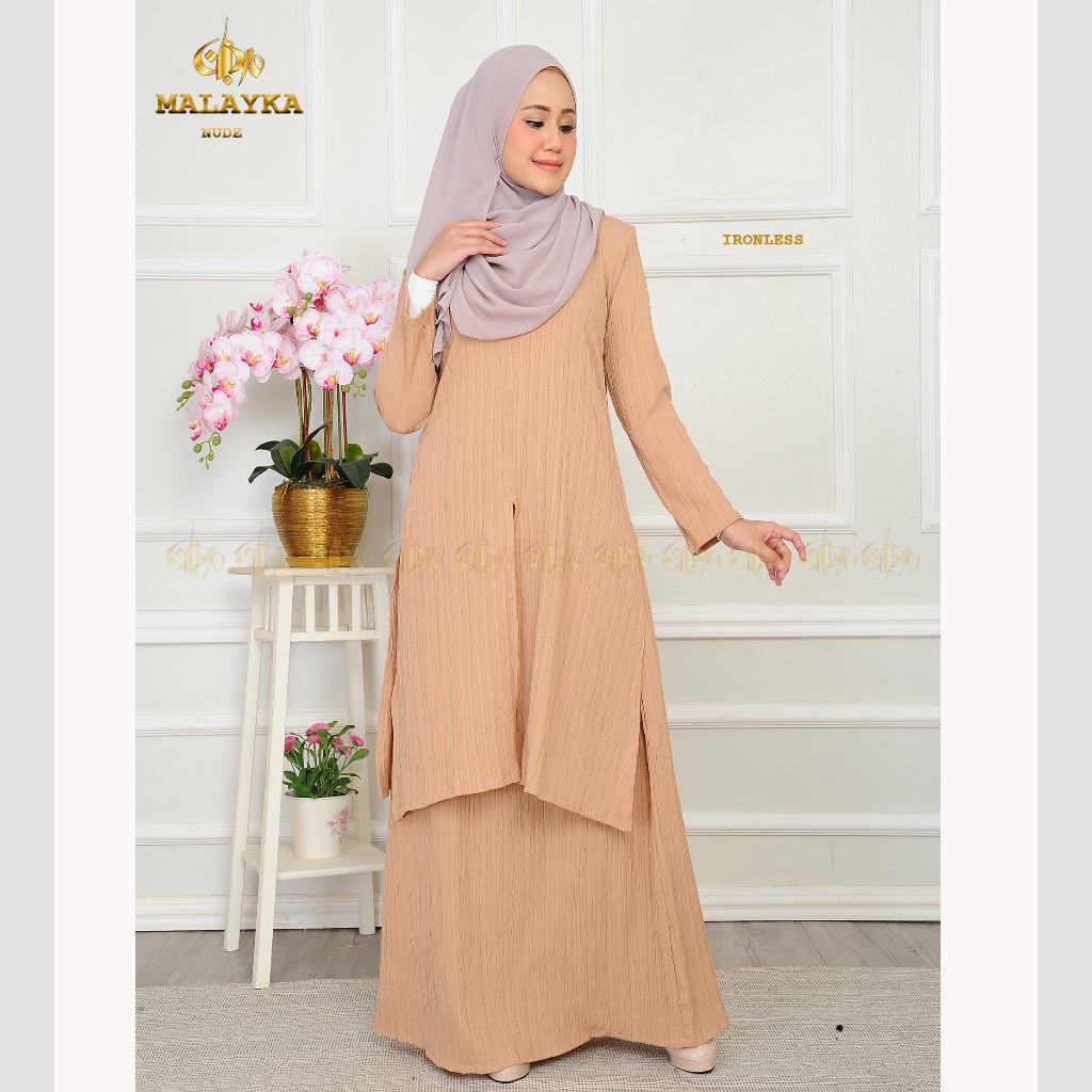 DRESS MALAYKA BEAUTYLINE IRONLESS VIRAL TREND MC129 BY MARJAN | Shopee ...