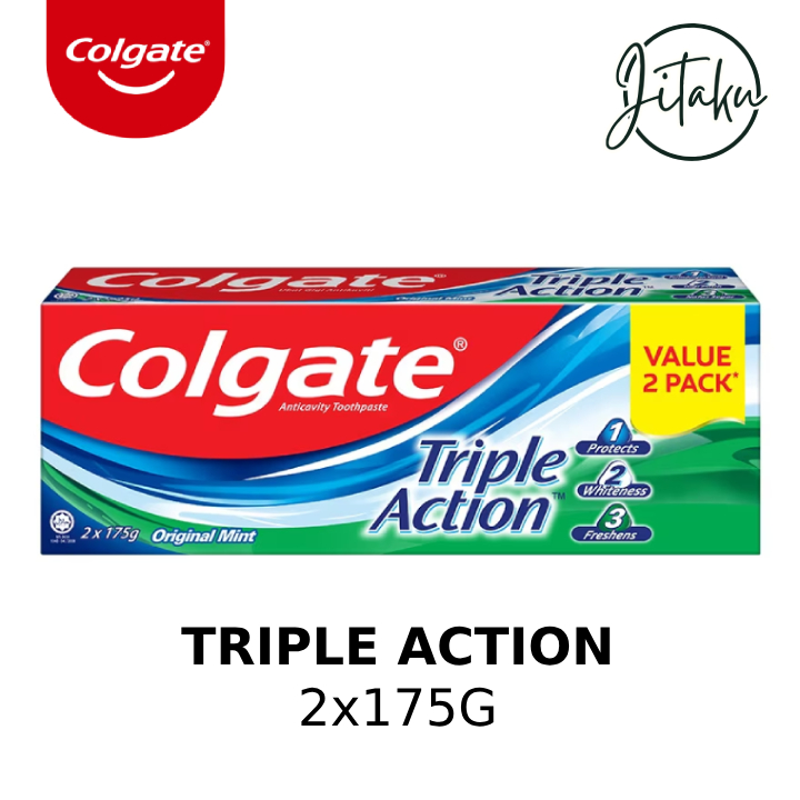 [READY STOCK] Colgate Toothpaste Triple Action Twin Pack 2x175g ...