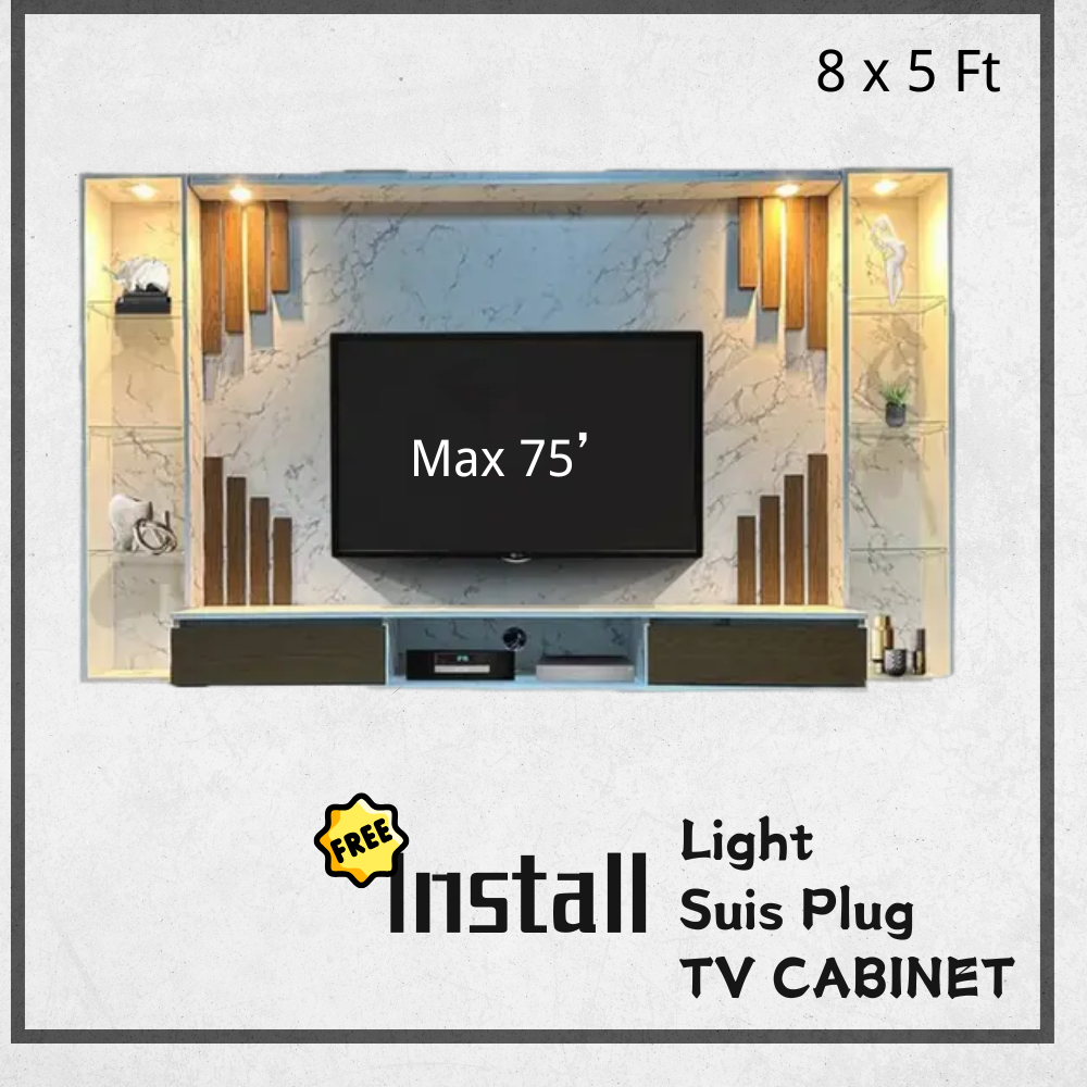 [EE LIFE DESIGN] 8ft x 5ft Tv Series / 8 FT Tv CABINET / 8 KAKI TV ...