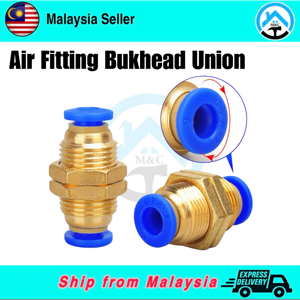 [PM] Air Pneumatic Bukhead Union Fitting,Air fitting Pneumatic fitting ...