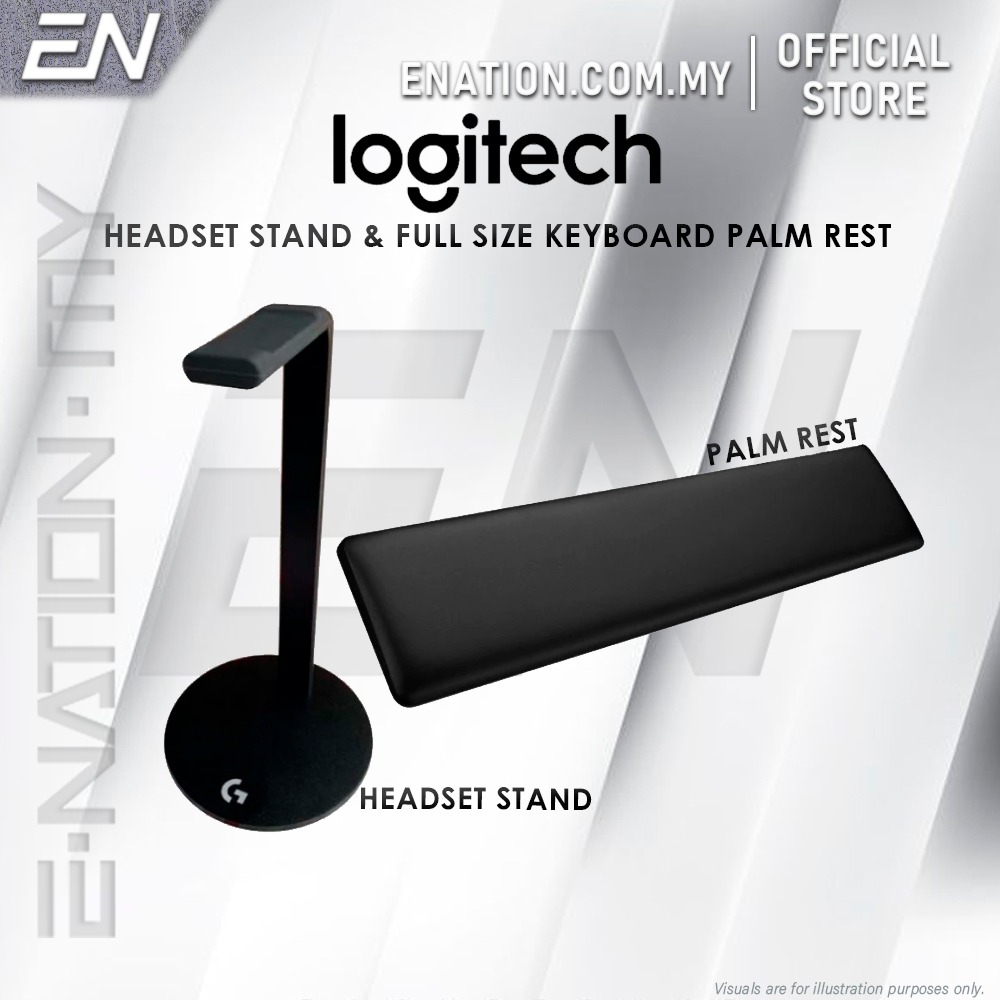 [ Bundle Promotion ] Logitech Headset Stand and Full Size Keyboard Palm ...