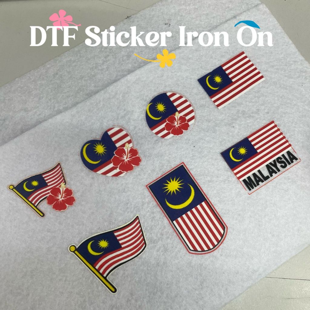 DTF Sticker Iron On Bendera Negeri Malaysia Flag Tampal Pada Baju ...