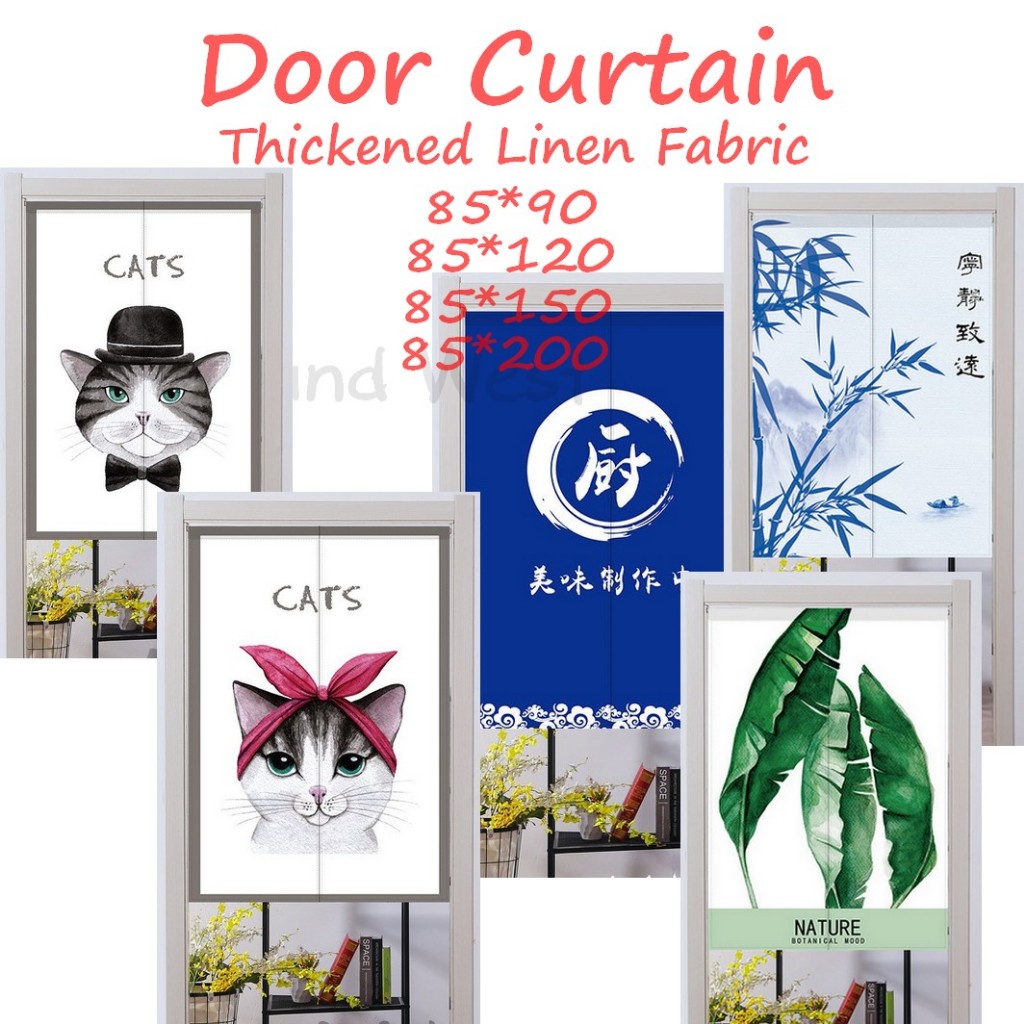 Door Curtain Japanese Style Kitchen Restaurant Fabric | Tirai Pintu ...