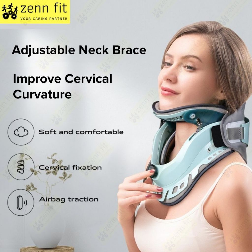 Adjustable Neck Traction Device Inflatable Pinched Nerve Neck Stretcher ...